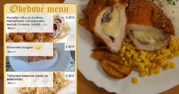 Obedové menu na Facebooku, webstránke reštaurácie, kaviarne - iKelp POS ...
